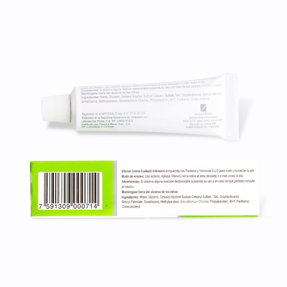 Vitenol Cream 15g | Panthenol | Vitamins A and D