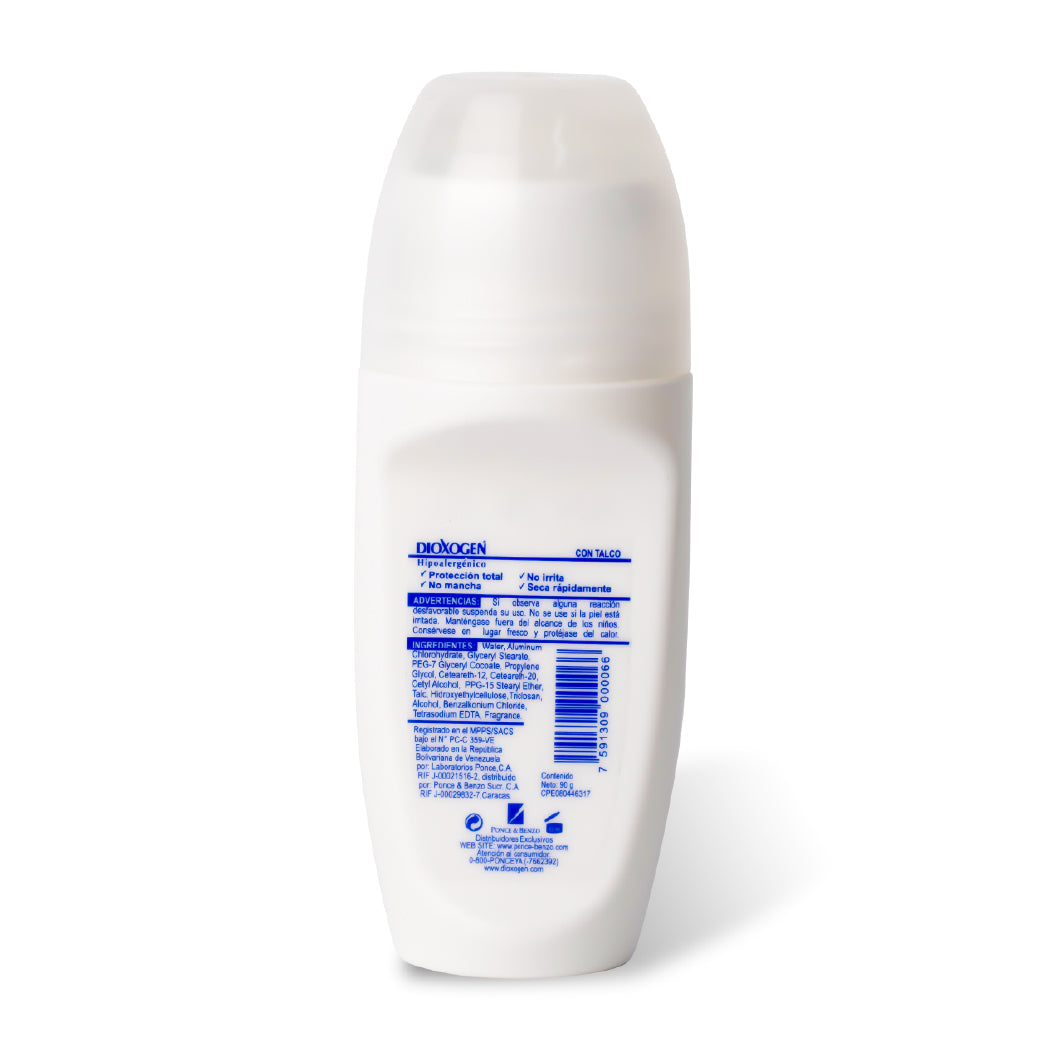 Dioxogen Antiperspirant Deodorant Roll On Powder | Hypoallergenic ...